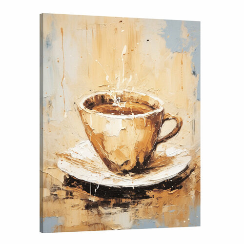 Интерьерная картина 50х70 "Кофейные эмоции"
