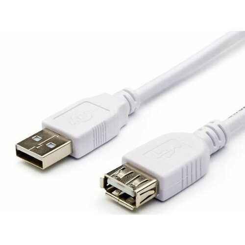 Кабель, ATcom, USB 2.0, 3м, белого цвета