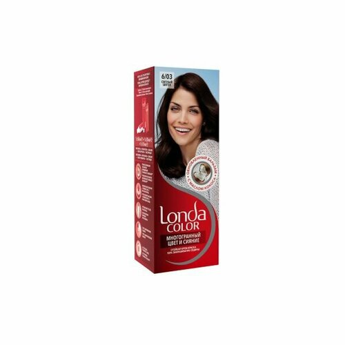 Londa color 6/03 Светлый шатен Крем краска для волос - 2 штуки