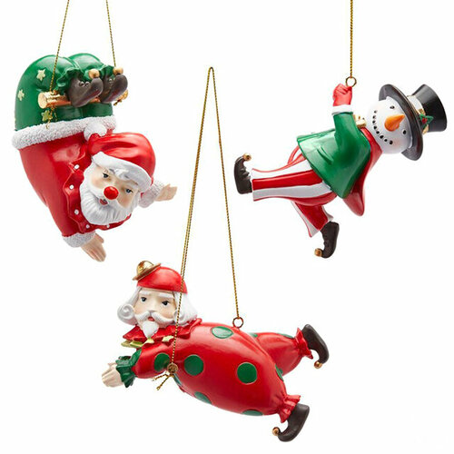 EDG Набор елочных игрушек Рождественские Трюкачи - Circus Show 9 см, 3 шт, подвеска *