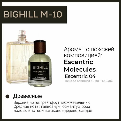 Премиальный селективный парфюм Bighill M-10 (Molecule 04 Escentric)