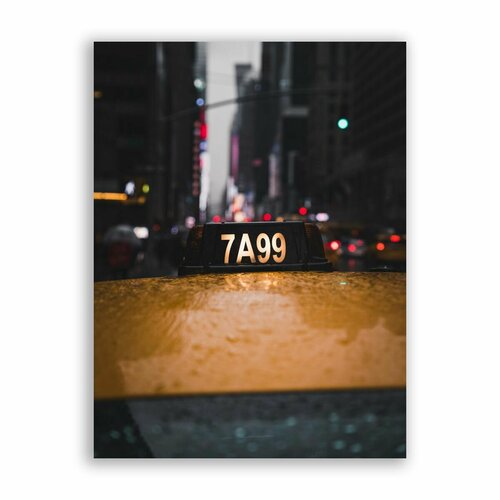 Постер, плакат на бумаге / Taxi / Такси / Размер 80 x 106 см