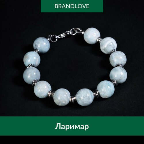 Браслет BL Jewelry Purex, чароит, ларимар, гранат, малахит, 1 шт., размер 17 см, серебристый