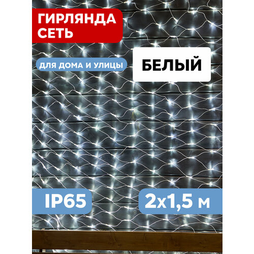 Гирлянда NEON-NIGHT Сеть, 1 шт. в наборе, 2 х 1.5 м, 288 ламп, прозрачный