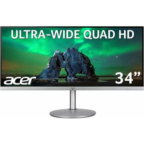 Монитор 34 Acer CB342CKsmiiphzx серебристый IPS 3440x1440 250 cd/m^2 1 ms HDMI DisplayPort Аудио USB UM. CB2EE.001 (уценка, поврежденная упаковка)