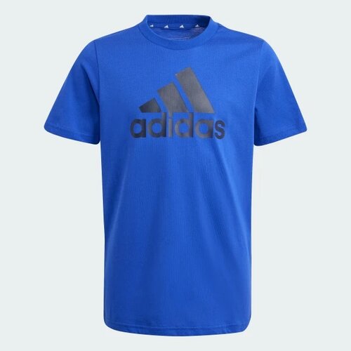 Футболка adidas, размер 13-14 лет, синий, черный