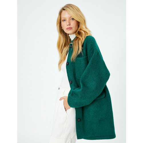 Пальто KOTON, размер 40, зеленый