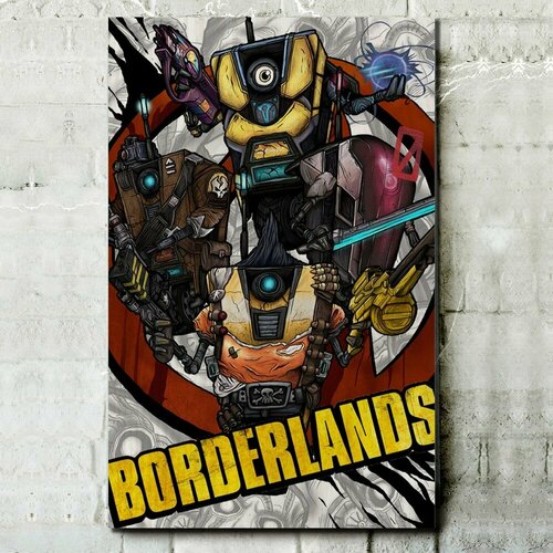 Картина интерьерная на дереве игра Бордерлэндс (Borderlands, PS, PC, XBOX, SWITCH) - 14343 В