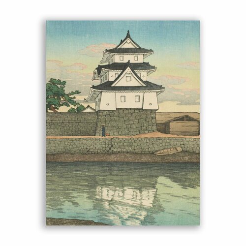 Картина на холсте, репродукция / Хасуй Кавасэ - Takamatsu Castle, Sanuki / Размер 40 x 53 см