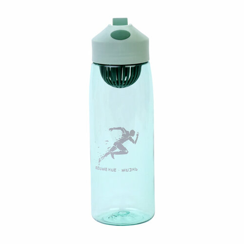 Мастер К Бутылка для воды, 550 мл, "Движение - жизнь", зеленая