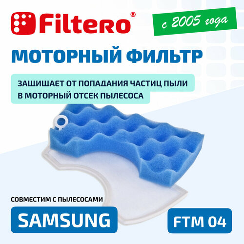 Filtero Моторные фильтры FTM 04, синий, 1 шт.