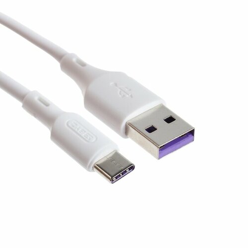 Кабель BYZ BC-040, Type-C - USB, 3 А, 1 м, силикон, белый (комплект из 6 шт)