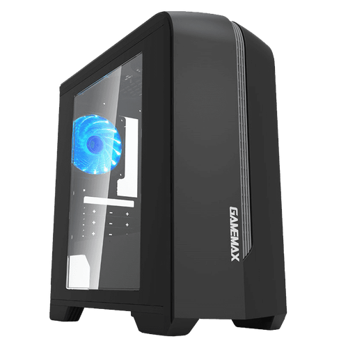 Корпус GameMax Компьютерный без блока питания mATX/ H601 mATX case, black, w/o PSU, w/1xUSB3.0+1xUSB2.0+HD-Audio, w/1x12mm Blue Led fan