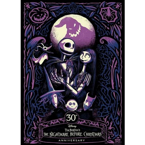 Плакат, постер The Nightmare Before Christmas. Кошмар перед Рождеством на бумаге, размер 60х84см