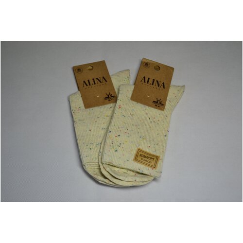 Носки Alina, 2 пары, размер 36-41, серый