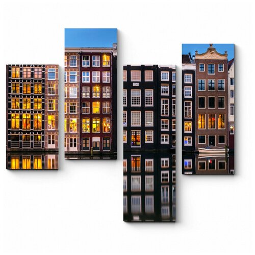 Модульная картина Огни Амстердама 64x60