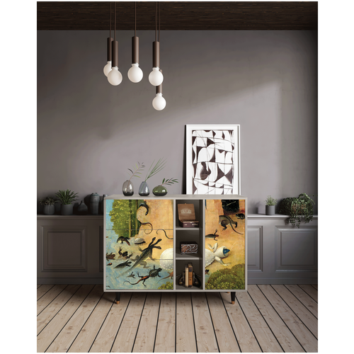 Комод - STORYZ - BS2 The Garden by Hieronymus Bosch, 125 x 97 x 48 см, Сатин