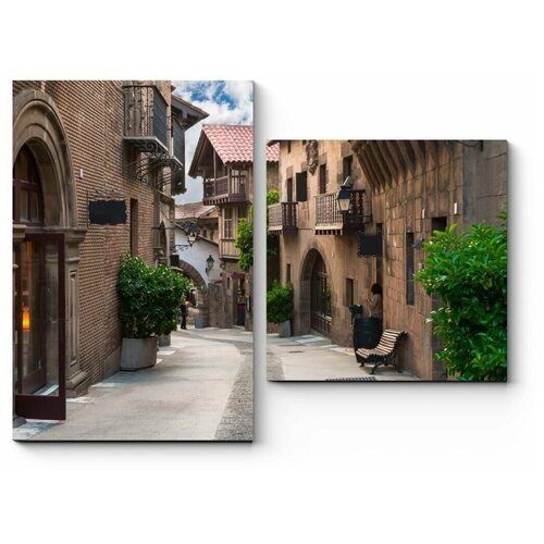 Модульная картина Старинная улочка Барселоны160x120