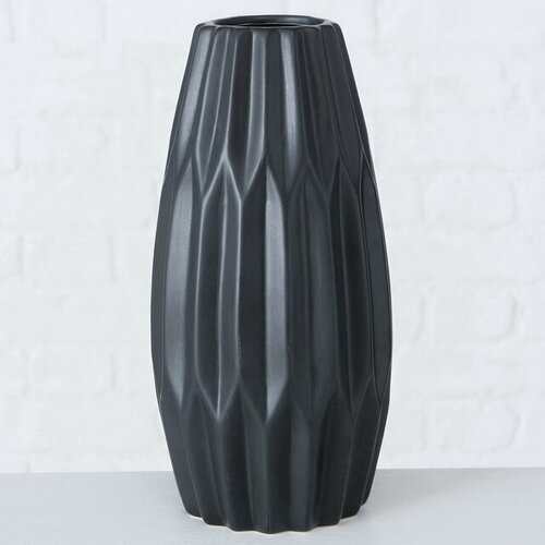 Boltze Керамическая ваза Френе 26 см черная 2018207