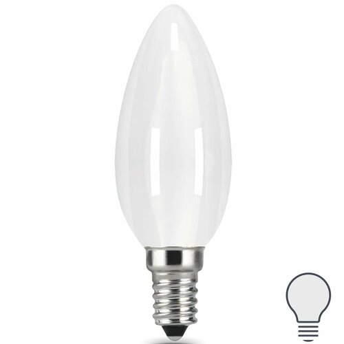 Лампа светодиодная Gauss Filament Milky Е14 5 Вт свеча 450 Лм нейтральный белый свет
