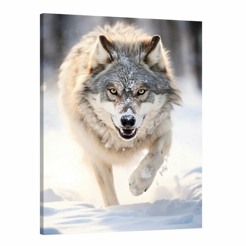 Интерьерная картина 50х70 "Волчья свобода"