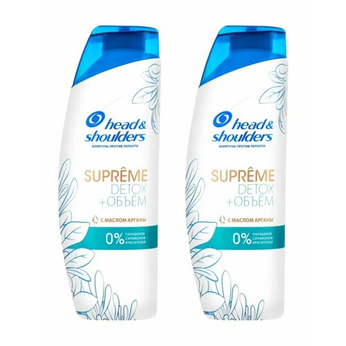 Шампунь Head & Shoulders против перхоти Supreme Detox и Объём с маслом арганы, 300 мл, 2 шт.
