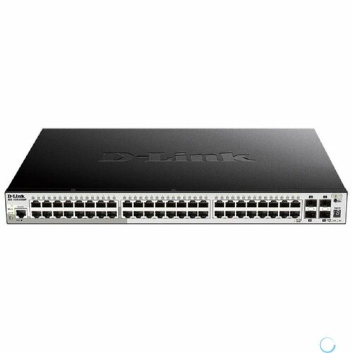 Коммутатор D-Link DGS-1250-52XMP/A1A L2 Smart Switch with 48 10/100/1000Base-T ports and 4 10GBase-X SFP+ ports (48