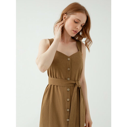 Платье Pompa, размер 40, коричневый