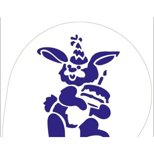 Трафарет для мастики/марципана Кролик с тортом Т103