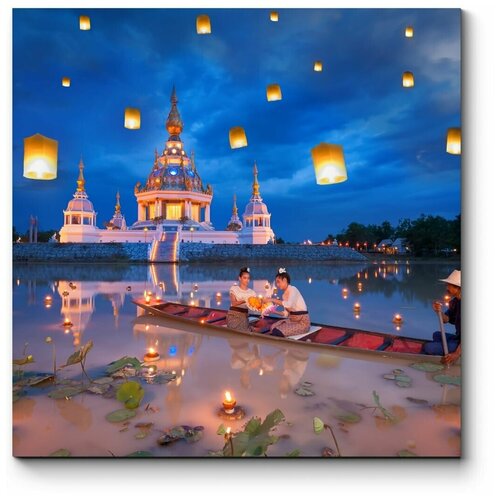 Модульная картина Фестиваль плавающих фонариков, Тайланд60x60