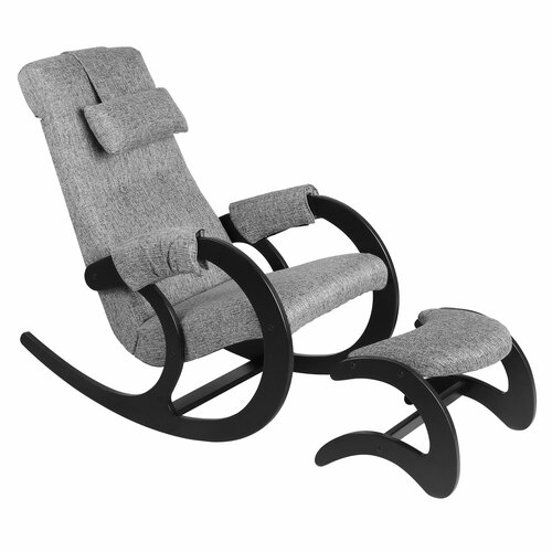 Кресло-качалка Блюз с банкеткой Grey, Античный дуб