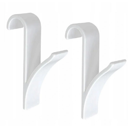 Комплект крючков для полотенцесушителя Primanova M-B24-01 2 шт, диаметр 20 мм, цвет белый, материал ABS пластик, размер 9x6x10, вид крепления подвесное