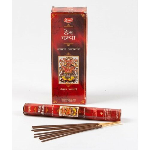 Hem MASALA INCENSE Sticks HEM CHAMPA (Масала благовония ХЕМ чампа, Хем), шестигранник 15 палочек.