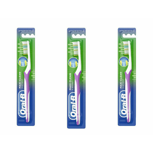 Зубная щетка Oral-B 3_Effect Maxi Clean, средняя, 3 шт.