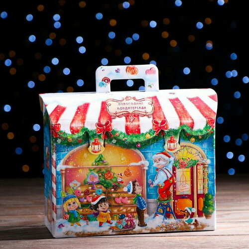 Подарочная коробка "Новогодняя кондитерская" 25 x 9 x 19.5 см, 5 шт.