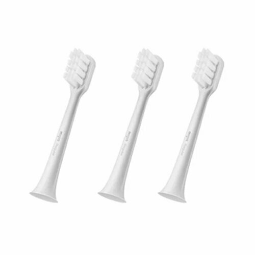 Сменные насадки для электрической зубной щетки Xiaomi Mijia T200 и T200С Sonic Electric Toothbrush, в наборе 3 шт. Цвет насадок: белый