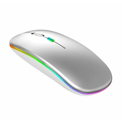 Беспроводная компьютерная мышь/ Bluetooth 5.1/ Серебро