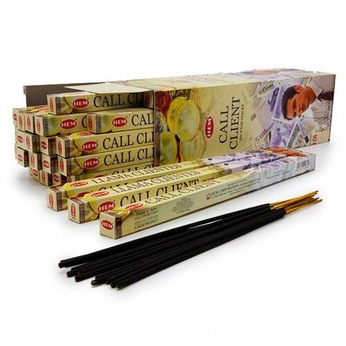 Hem Incense Sticks CALL CLIENT (Благовония, привлекающие клиентов, Хем), уп. 8 палочек.