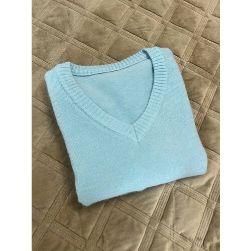 Пуловер, размер 42/48, бирюзовый