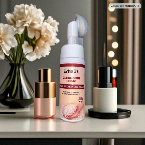 Очищающая пенка для лица Erha21. ( C добавлением рисовой воды , 150ml, Оригинал)