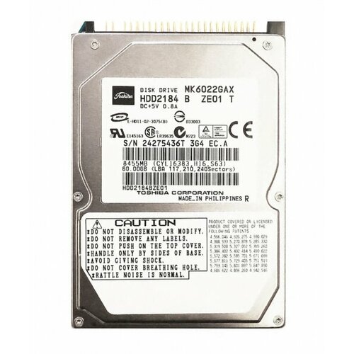 Жесткий диск Toshiba HDD2184 60Gb 5400 IDE 2,5" HDD