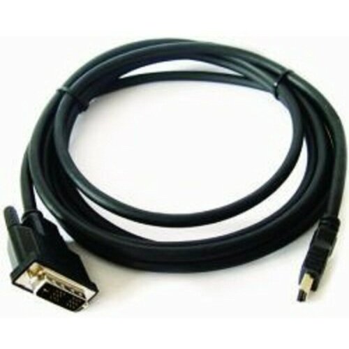 Кабель HDMI-DVI Gembird, 3.0м, 19M/19M, single link, черный, позол. разъемы, экран [CC-HDMI-DVI-10]