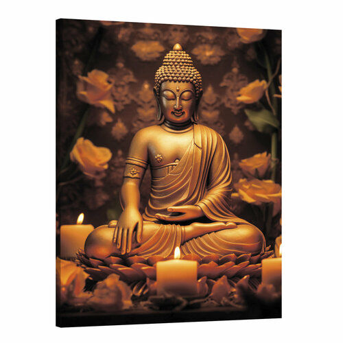 Интерьерная картина 50х70 "Будда: источник вдохновения"