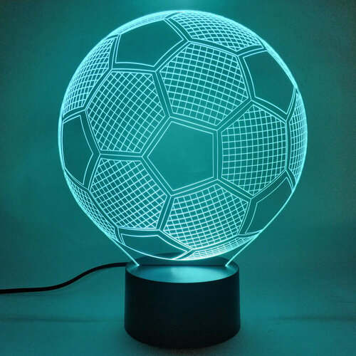 Ночник 3Д светодиодный "Мяч футбольный" 7цветов (3D)