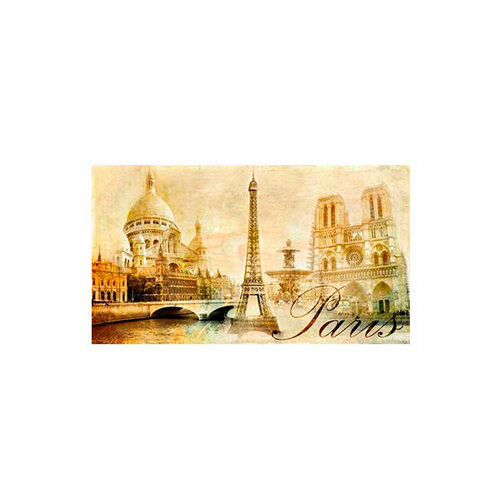 Панно декоративное DIVINO DECOR Париж винтаж 3*1,47 м С-341