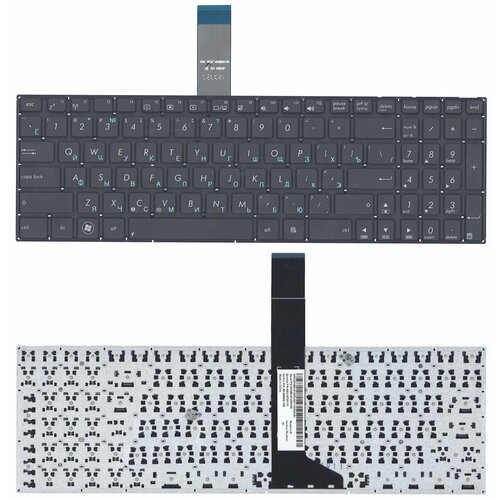 Клавиатура для Asus R510V, русская, черная, плоский Enter