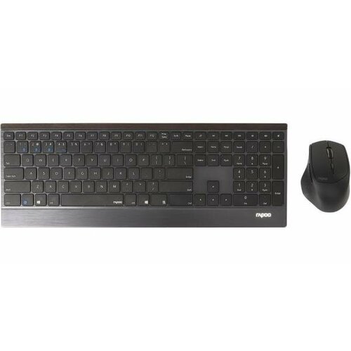 Клавиатура + мышь Rapoo 9500M клав: черный мышь: черный USB беспроводная Bluetooth/Радио slim (18892)
