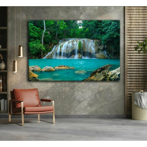 Интерьерная картина на холсте "Водопад" 40х60 см