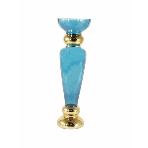 Ваза Casaentera CE04-RC130202 стекло голубой/золото 150х150х490