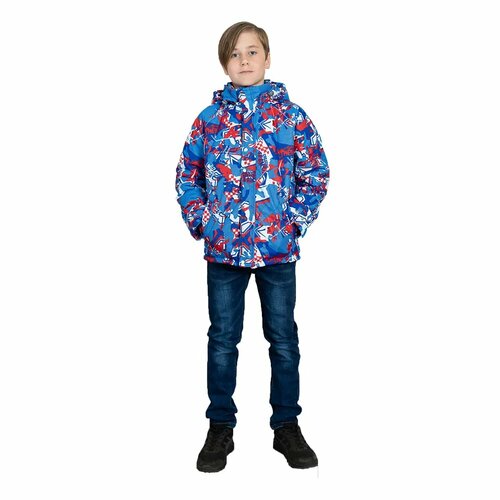Парка Arishababy Куртка демисезонная "Мембрана" для подростков от бренда ARISHABABY, размер 38/158, красный, синий